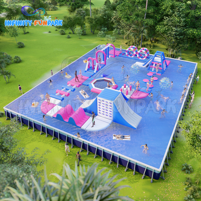 Elevate Your Pool Fun with Infinity Funpark Inflatable Water Park Pool ...