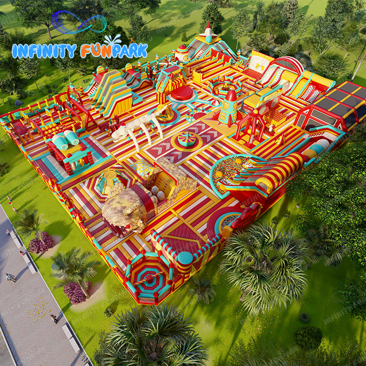 Inflatable Theme Park Customized Two Thousand Square Inflatable ...