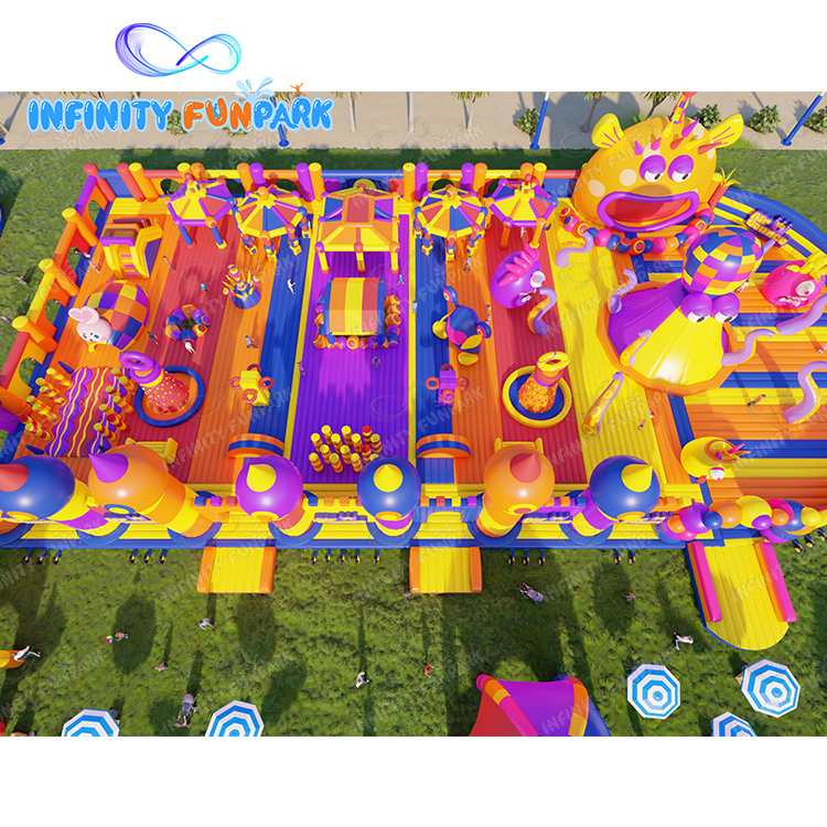 Mega Big Bounce Inflatable Park Solution | Theme Parks, Obstacle ...