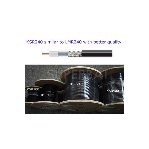 RF Coaxial Low Loss Cable KSR240 drop-in replacement for LMR240 ...