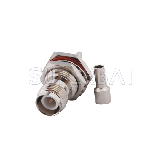 RP TNC Jack Male Connector Straight Bulkhead With O-Ring Crimp RG316 ...