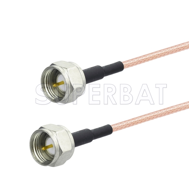 75 Ohm F Male to 75 Ohm F Male Cable Using 75 Ohm RG179 Coax, RoHS,F ...