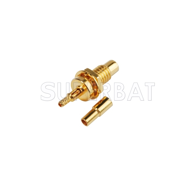 SMC Jack Female Connector Straight Bulkhead Solder 1.13mm cable