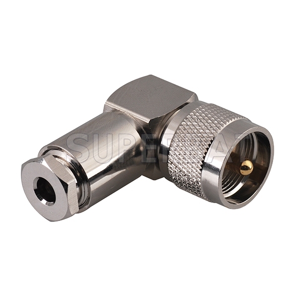 UHF Plug Male Connector Right Angle Clamp LMR-195,UHF Connectors