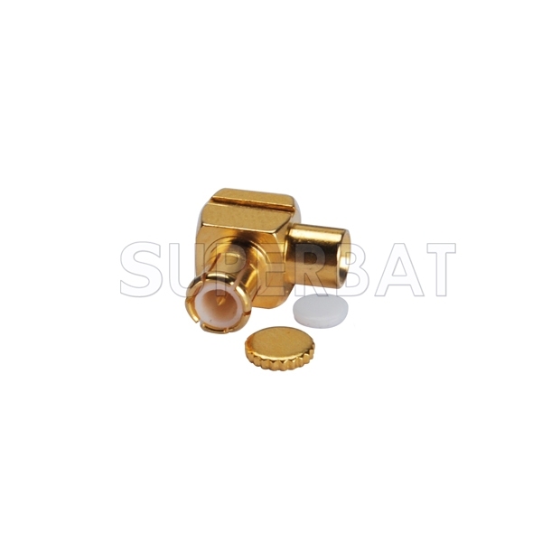 MCX Plug Male Connector Right Angle Solder for Semi-Rigid .086" RG405 ...