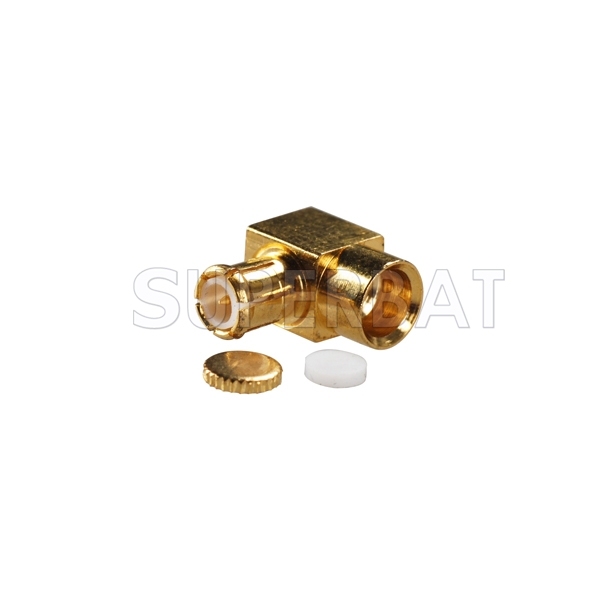 MCX Plug Male Connector Right Angle Solder for Semi-Rigid .141" RG402 ...