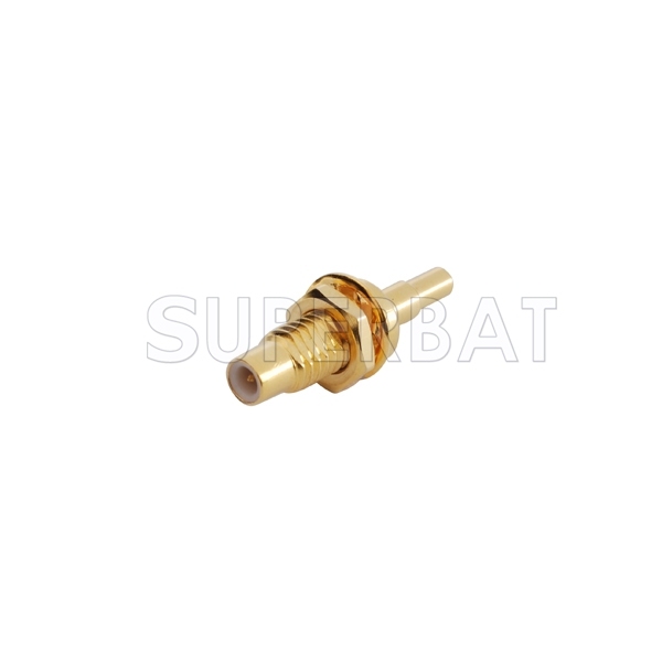 SMC Jack Female Connector Straight Bulkhead Solder 1.13mm cable