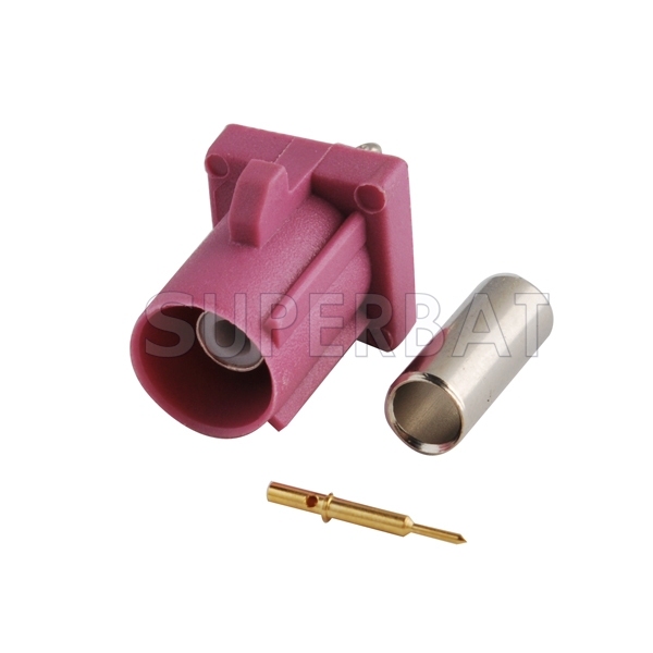 Fakra Code H Violet crimp Plug male connector for RG316 RG174,Fakra ...