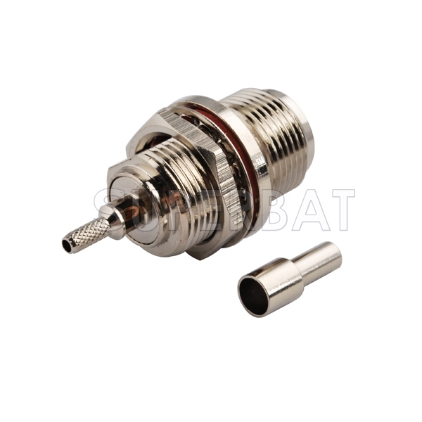 N Jack Female Connector Straight Bulkhead With O-Ring Crimp RG316,N ...