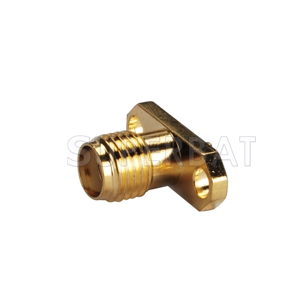 SMA Connector 2 Hole Flange Female Jack Straight Solder Post Connector ...