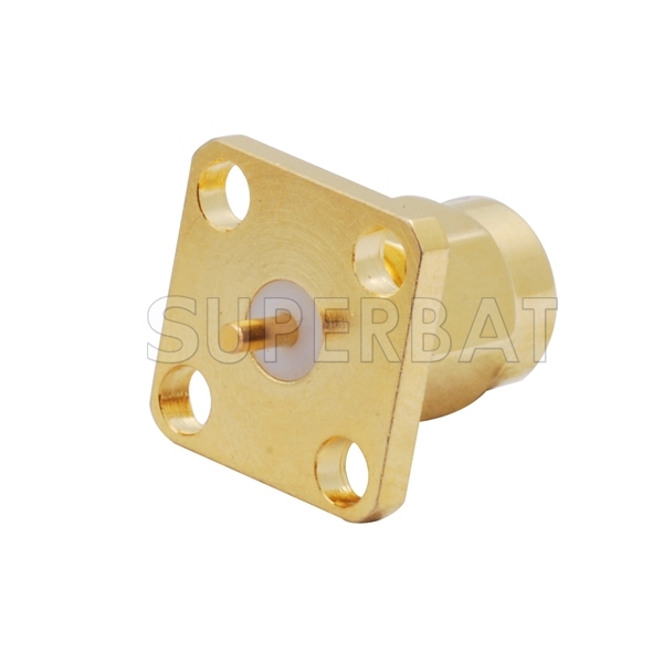 RP SMA Plug 4 Hole Flange Panel Mount PCB Connector,SMA Connectors