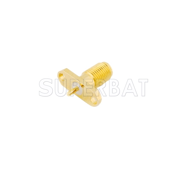SMA Female Jack Straight 2 Hole Flange Solder Pin Connector,SMA Connectors