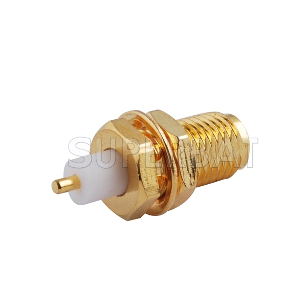 RP SMA Jack Male Bulkhead Solder Straight Connector with Insulator,SMA ...