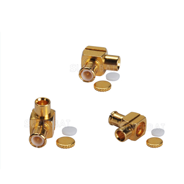 MCX Plug Male Connector Right Angle Solder for Semi-Rigid .086" RG405 ...