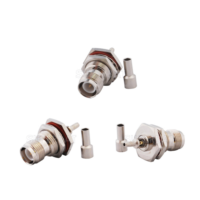 RP TNC Jack Male Connector Straight Bulkhead With O-Ring Crimp RG316 ...