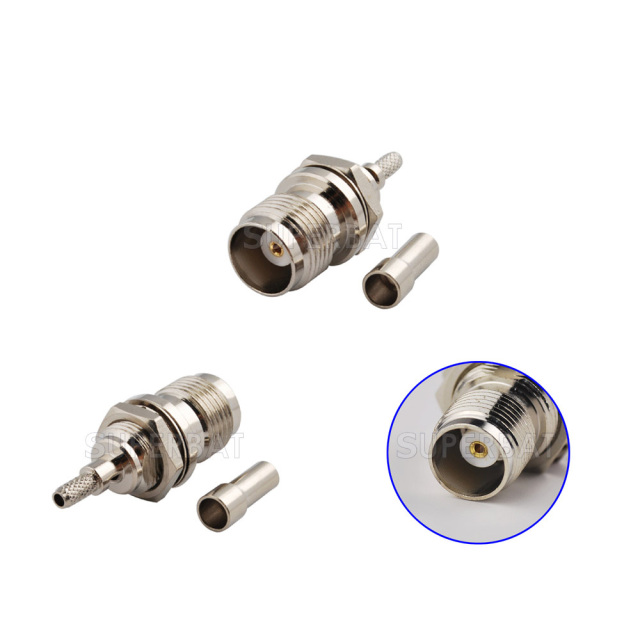 TNC Jack Female Connector Straight Bulkhead Crimp RG316 RG174,TNC ...