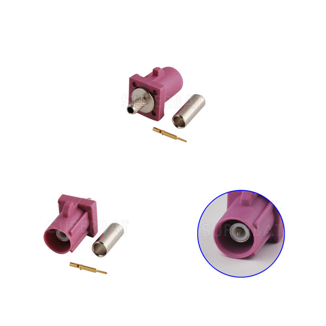 Fakra Code H Violet crimp Plug male connector for RG316 RG174,Fakra ...