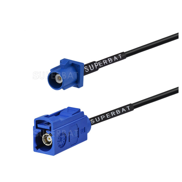 Fakra C Bule Male Plug End Launch PCB mount right angle Fakra Radio car ...