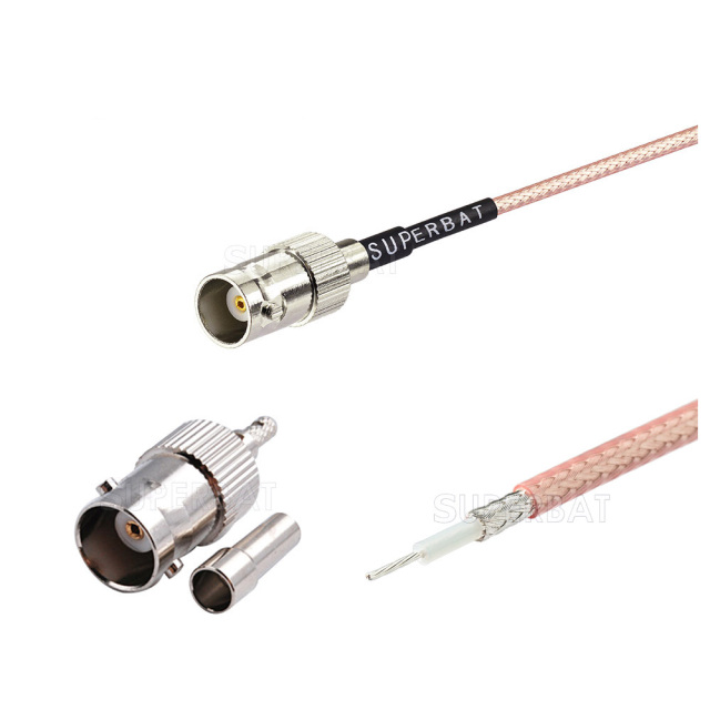 RF coaxial coax cable BNC Jack straight connector silver Cable,BNC Cable
