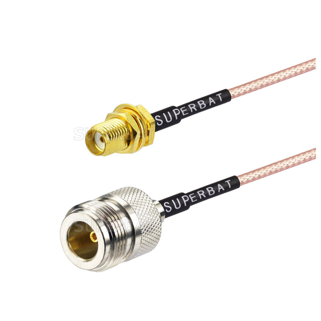 Straight N-type female to Bulkhead SMA female for RG316 custom cable ...