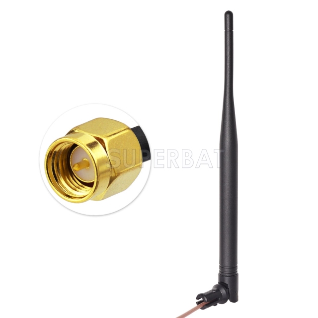 2.4G 3DBI SMA Antenna wifi Omni Directional Wireless Signal Booster ...