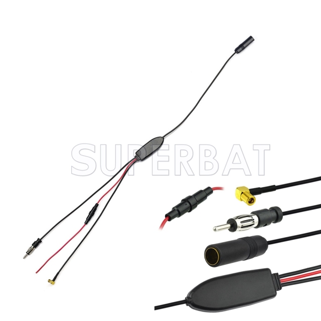 DAB/DAB+ Car radio antenna DAB/FM/AM aerial converter/splitter ...
