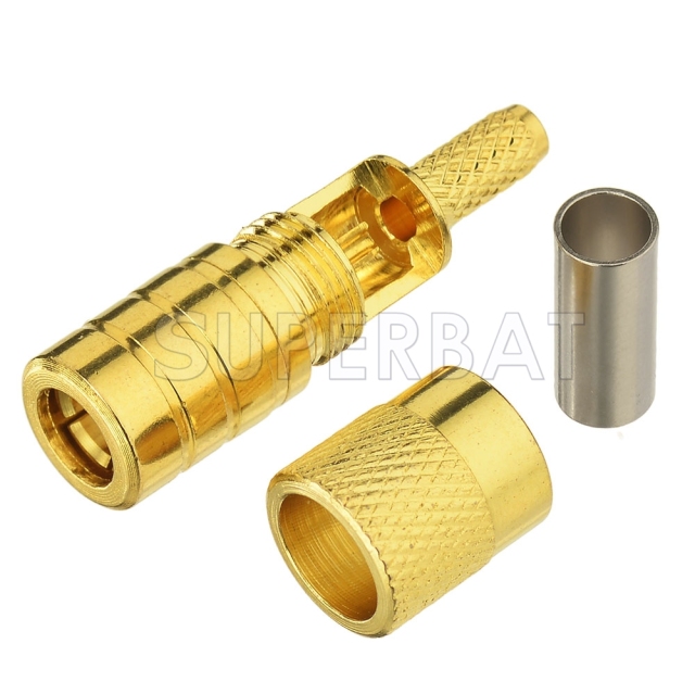 Long Version SMB Female Plug Straight Crimp Connector for RG174 RG316 ...