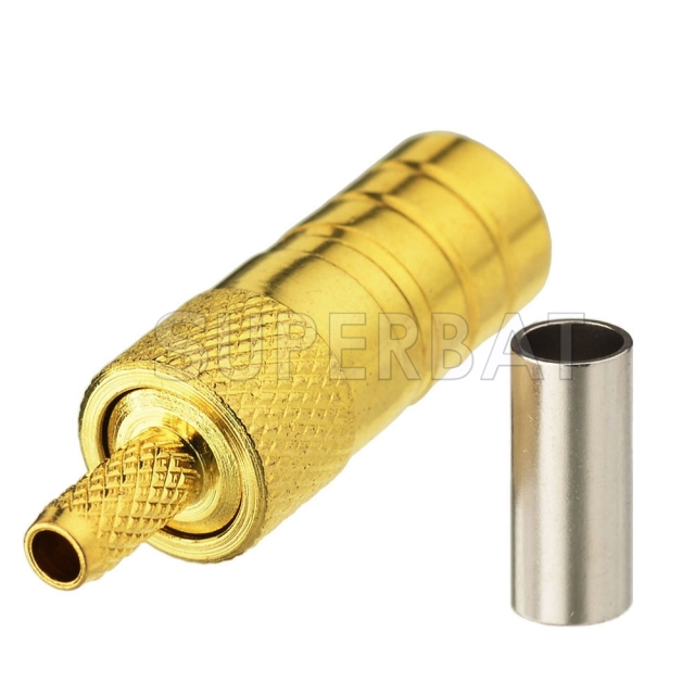 Long Version SMB Female Plug Straight Crimp Connector for RG174 RG316 ...