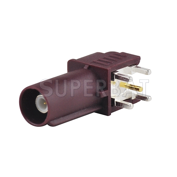 Fakra SMB Plug PCB mount angled connector,Fakra Connectors
