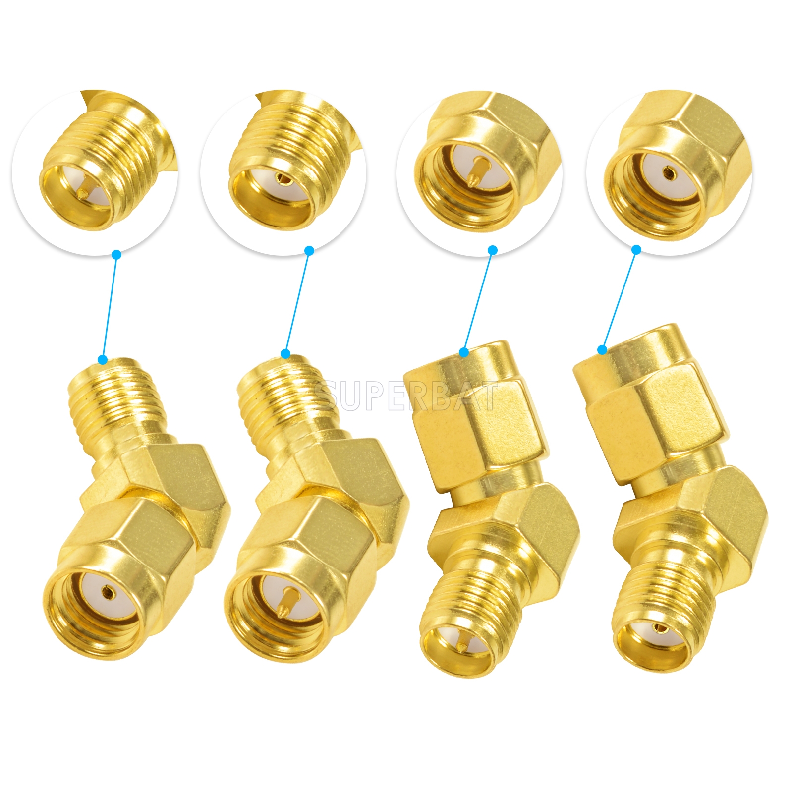 DAB + SMA Adapter SMB Connector Kit 4 Type for Car Satellite SIRIUS XM ...