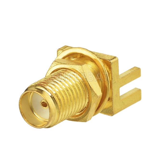 SMA Female End Launch Jack PCB Mount wide flange .062" medium version connector,SMA Connectors