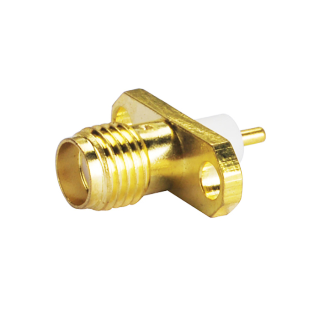 SMA Female 2 Hole Flange Jack Connector Straight with Solder Tab Pin ...