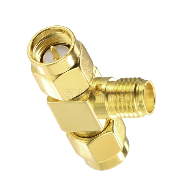 SMA Tee Adapter Jack to 2 Plug Adapter,SMA Adapters