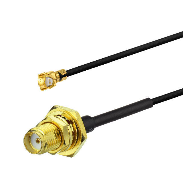 Antenna Extension cable SMA female bulkhead to 1.37 cable Ufl./IPX RF ...