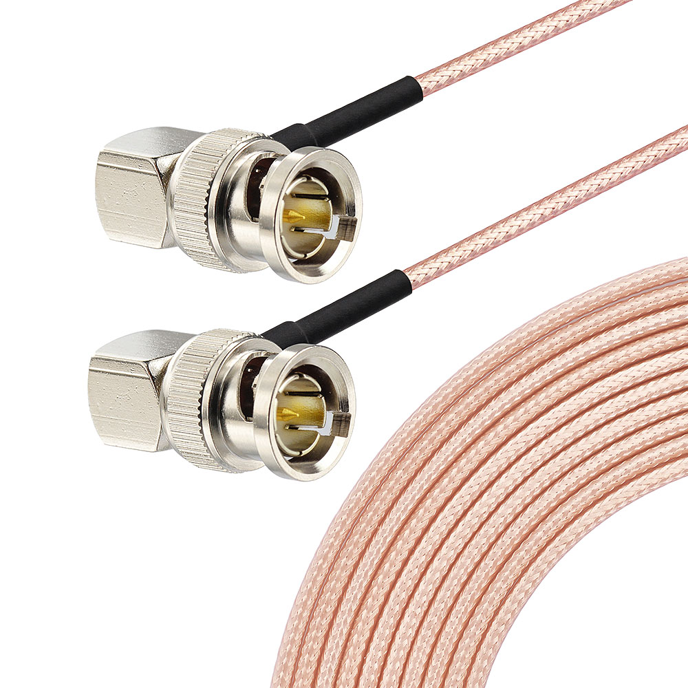 BNC Male Right Angle to BNC Male Right Angle RG179 CABLE