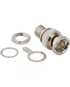 BNC Straight Receptacle Plug Solder Cup Bulkhead Front Mount 75 Ohm