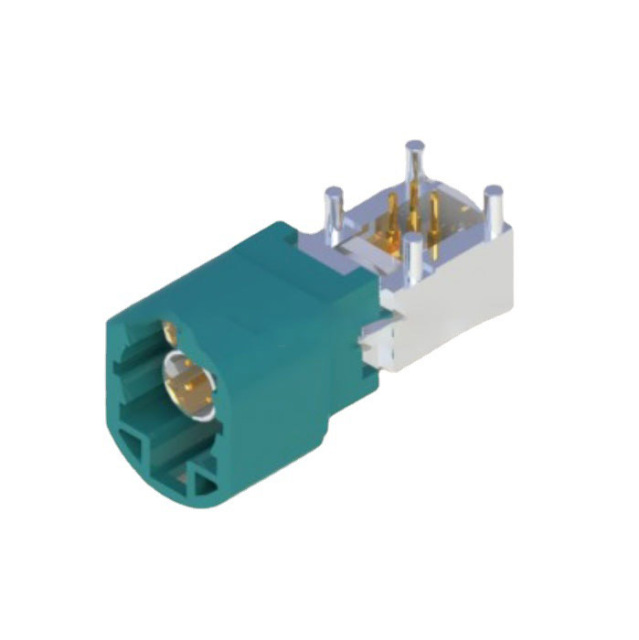 FAKRA 4pin HSD Z Male plug Right Angle PCB Mount Connector