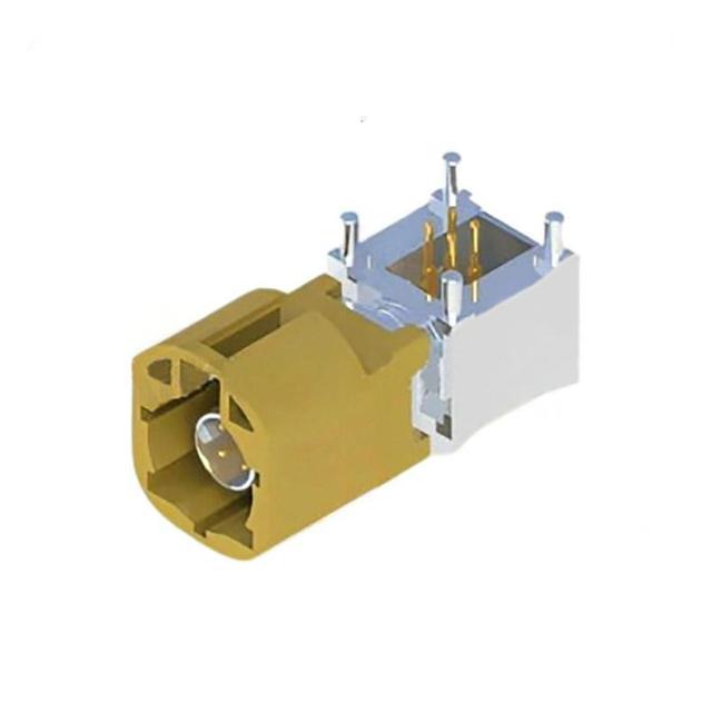 FAKRA 4pin HSD K Male plug Right Angle PCB Mount Connector