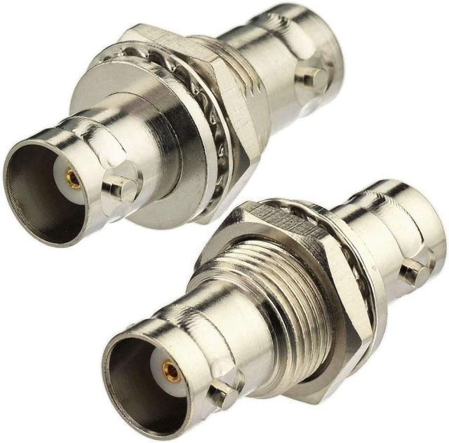 Bingfu BNC Female to BNC Female 50 Ohm Coaxial Connector Adapter 2-Pack ...