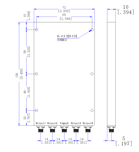200~8000 MHz SMA Female 4 Way Power Divider 50 Ohm Wide-Band Signal ...