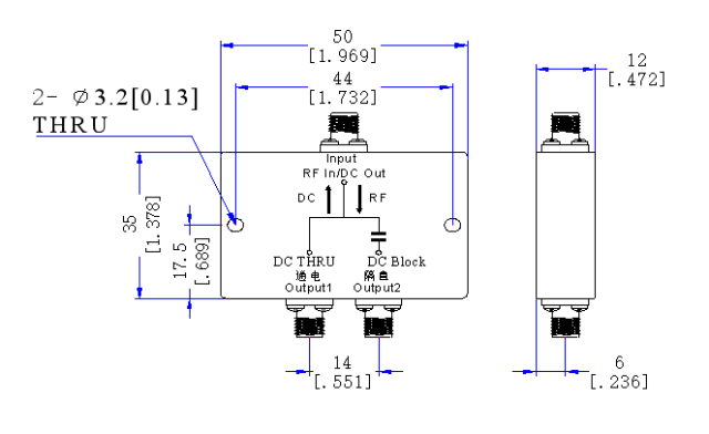 1100～1600 MHz SMA Female 2 Way Power Divider 50 Ohm Wide-Band Signal ...