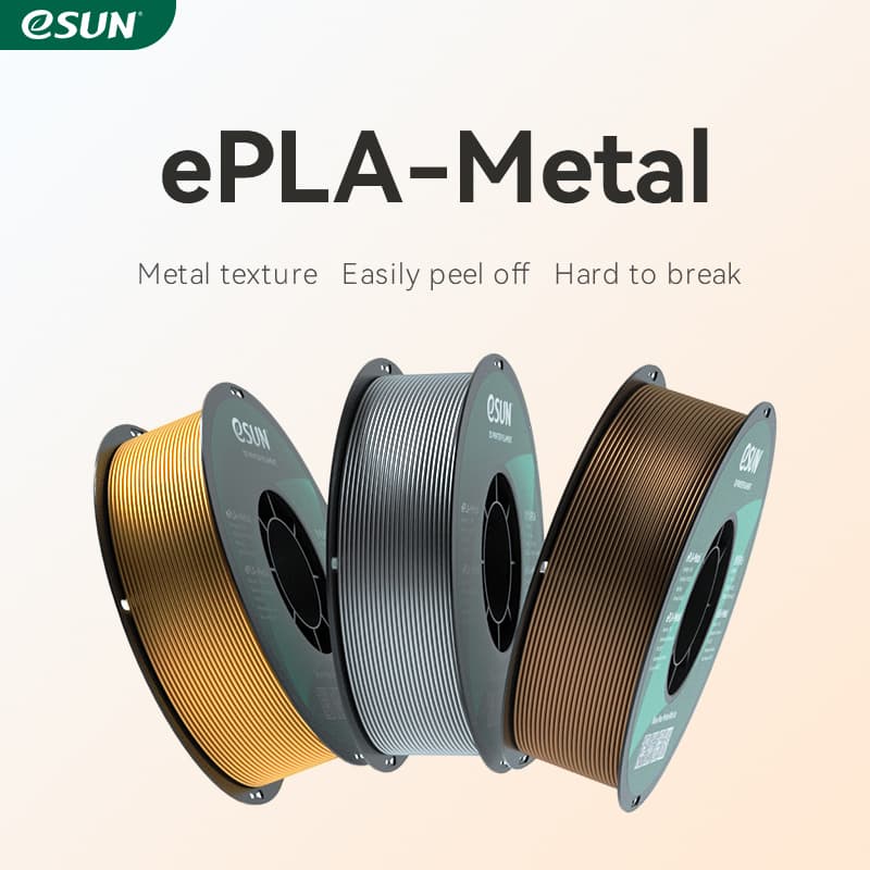 eSUN PLA-Metal 1.75mm 3D Filament 1kg - Real Metallic Finish - eSUN ...