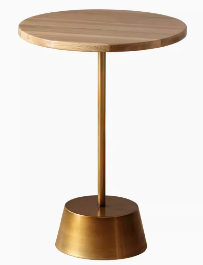 Small round table in solid wood
