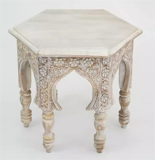 Wooden carved lace table