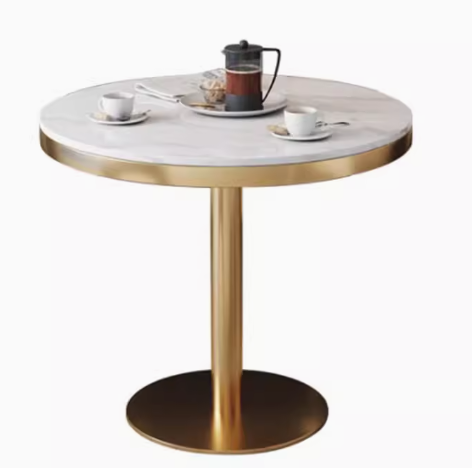 Metal slab combination dining table