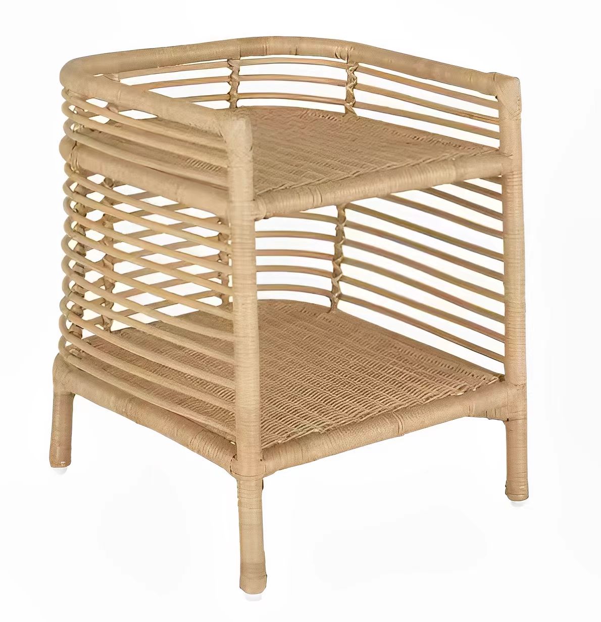 Rattan bedside table