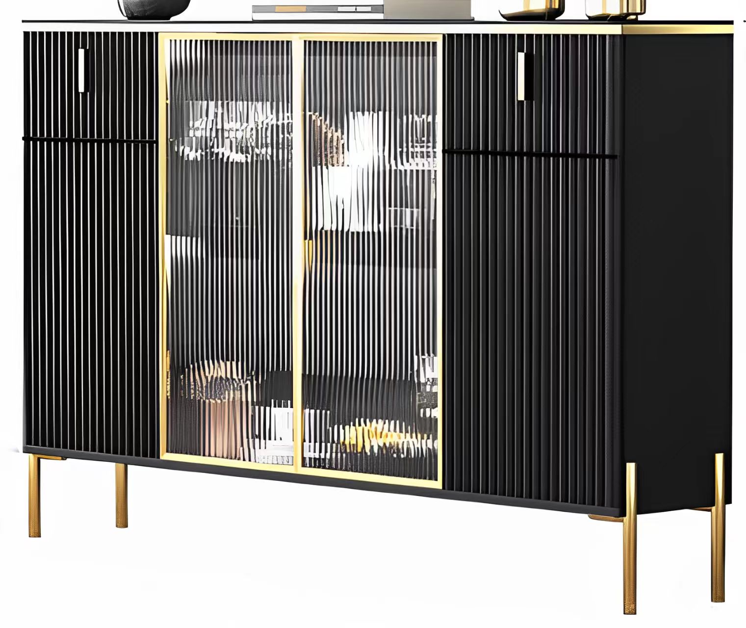Solid wood panel sideboard