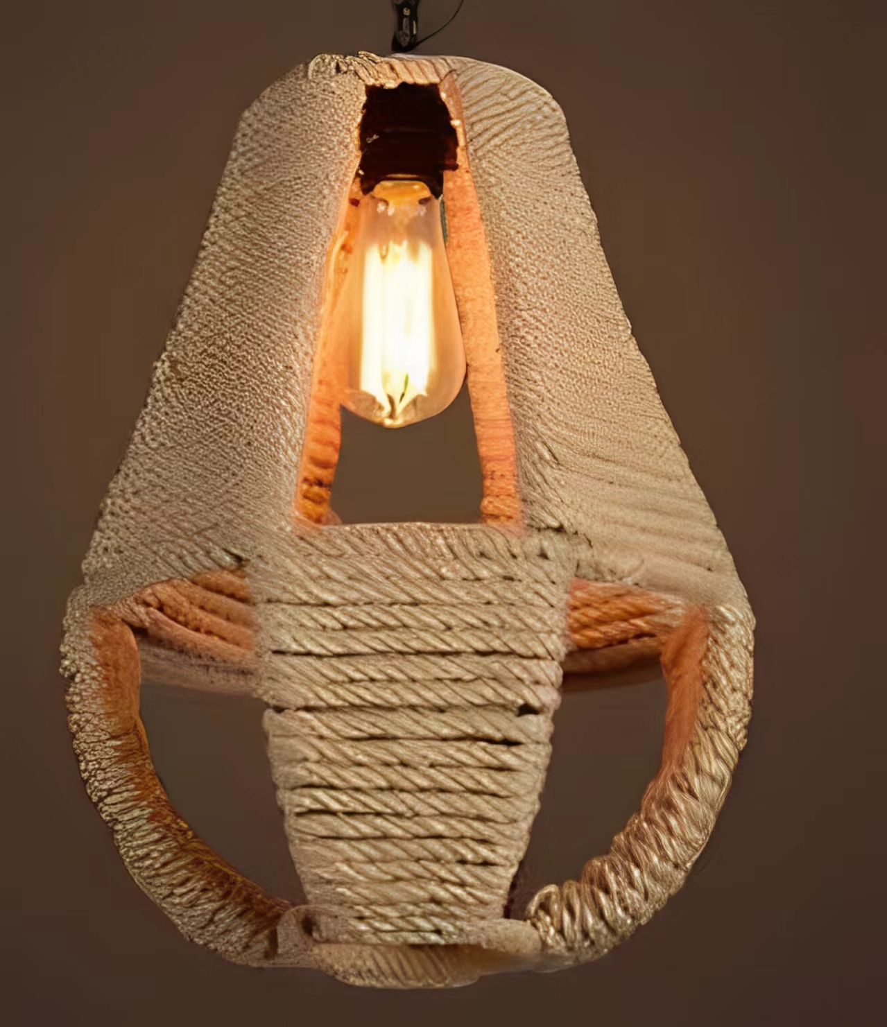 Metal hemp rope chandelier