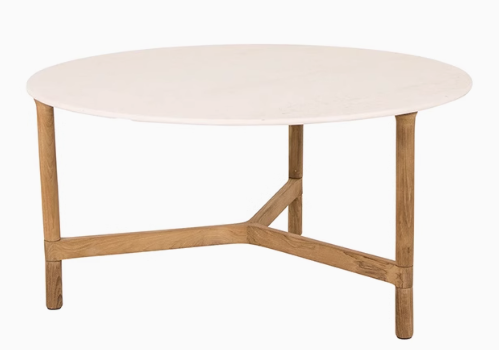 Solid teak wood slate table