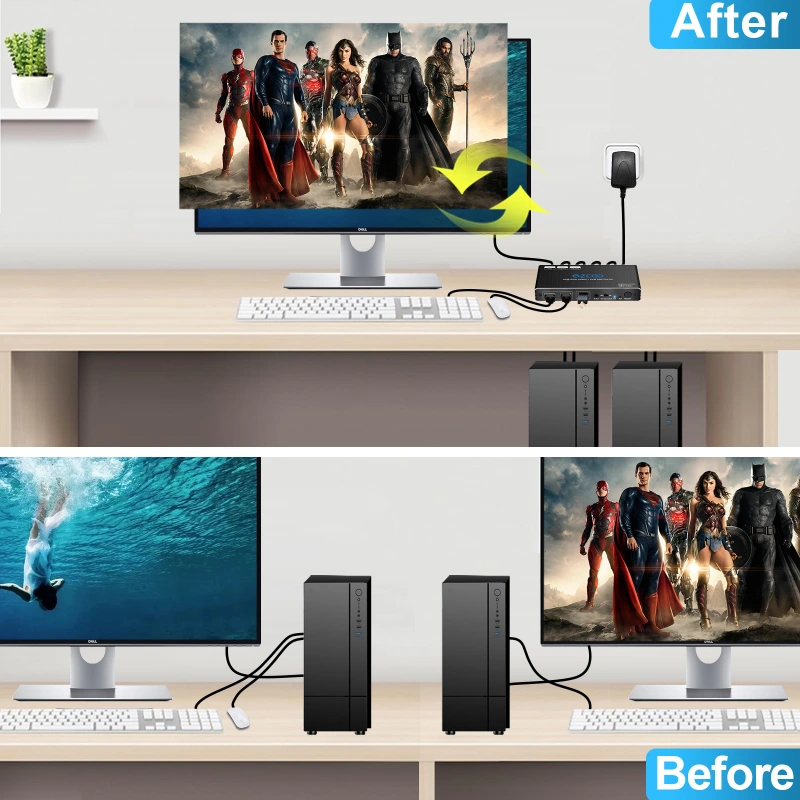 EZCOO 8K HDMI USB 3.0 KVM Switch 2‑Port – best kvm switch